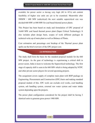 Epc proposal 3x660 mw with cost analysis | PDF