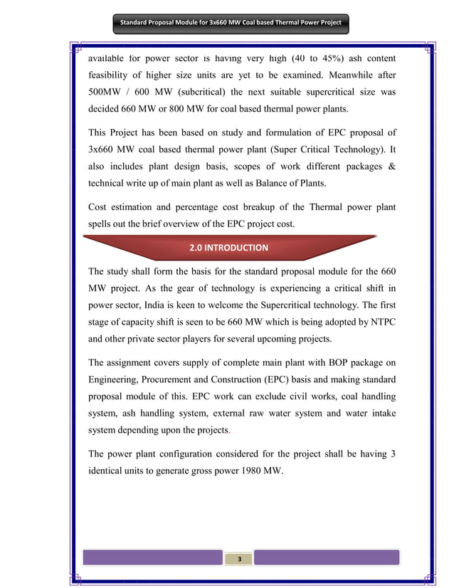 Epc proposal 3x660 mw with cost analysis | PDF | Power and Energy ...