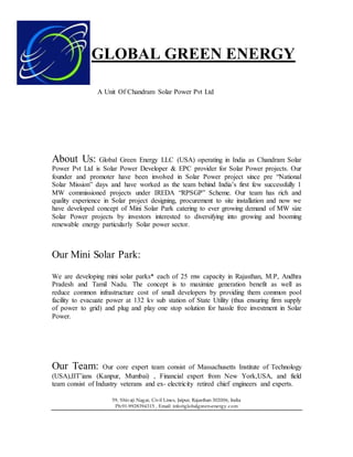 Epc service proposal for setting up solar power project standard ...