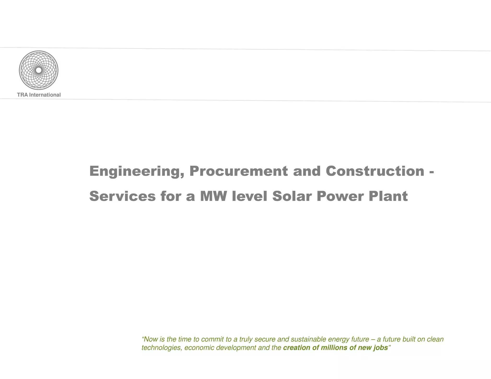 EPC Services Capability Tra International limited | PDF