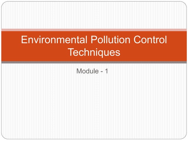 Air Pollution - control methods | PPTX