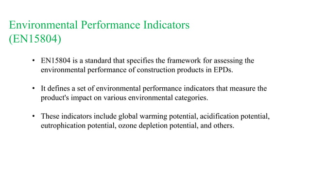 EPD- Creation&Verification for sustainability | PPTX