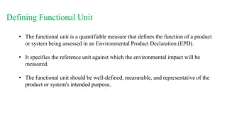 EPD- Creation&Verification for sustainability | PPTX