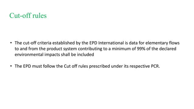 EPD- Creation&Verification for sustainability | PPT