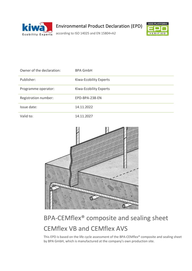 EPD CEMflex VB Environmental Product Declaration | PDF | Business ...