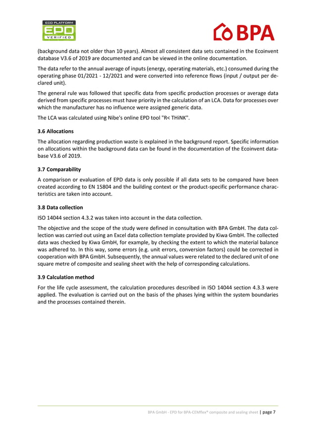 EPD CEMflex VB Environmental Product Declaration | PDF | Business ...