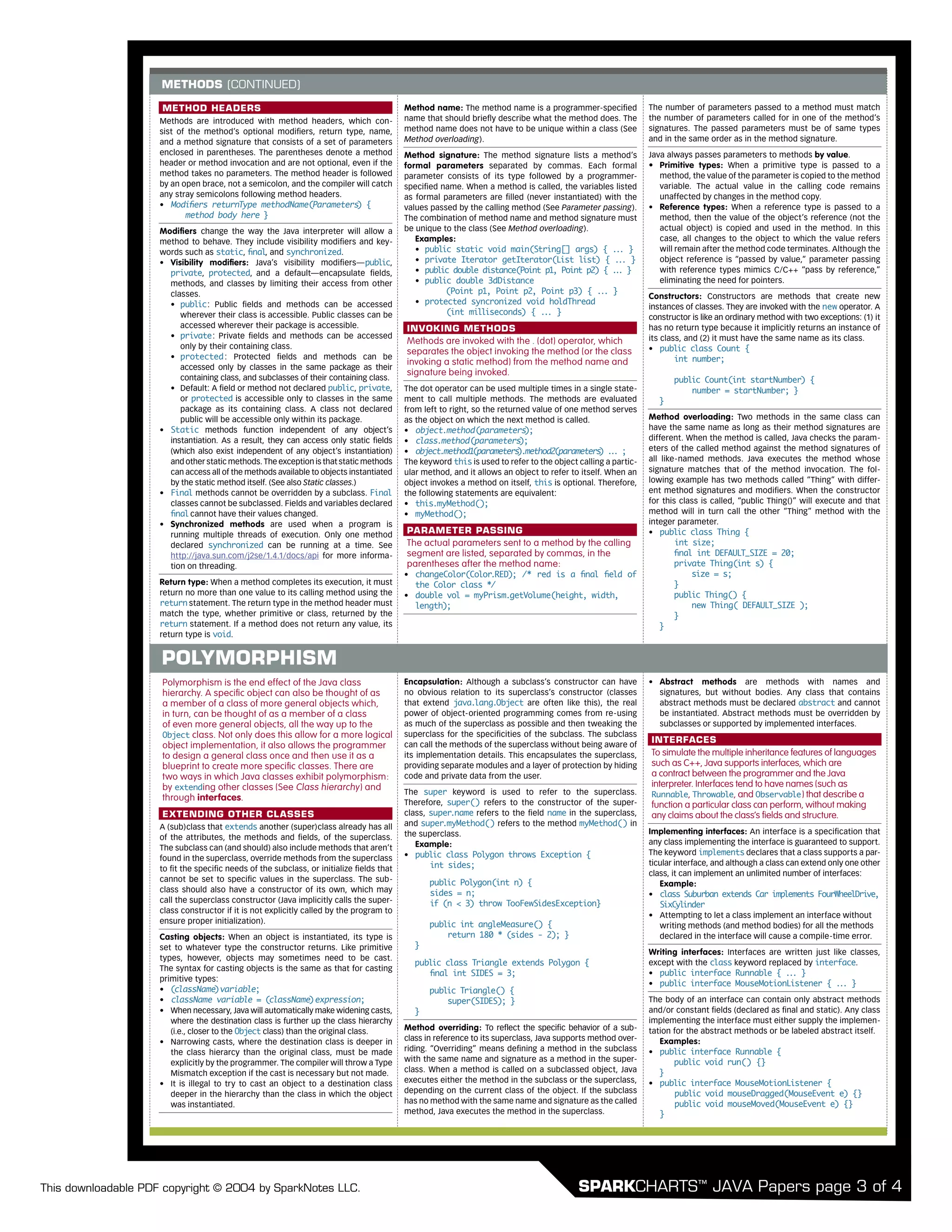 Fiche Révision POO | PDF