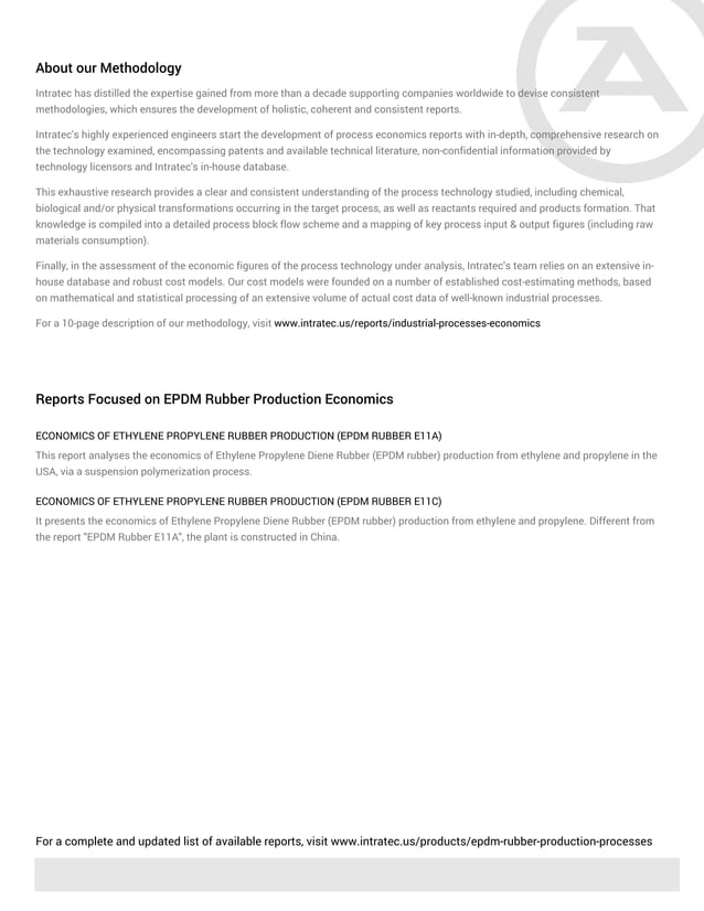 Economics of EPDM Rubber Production Processes | PDF | Chemistry | Science