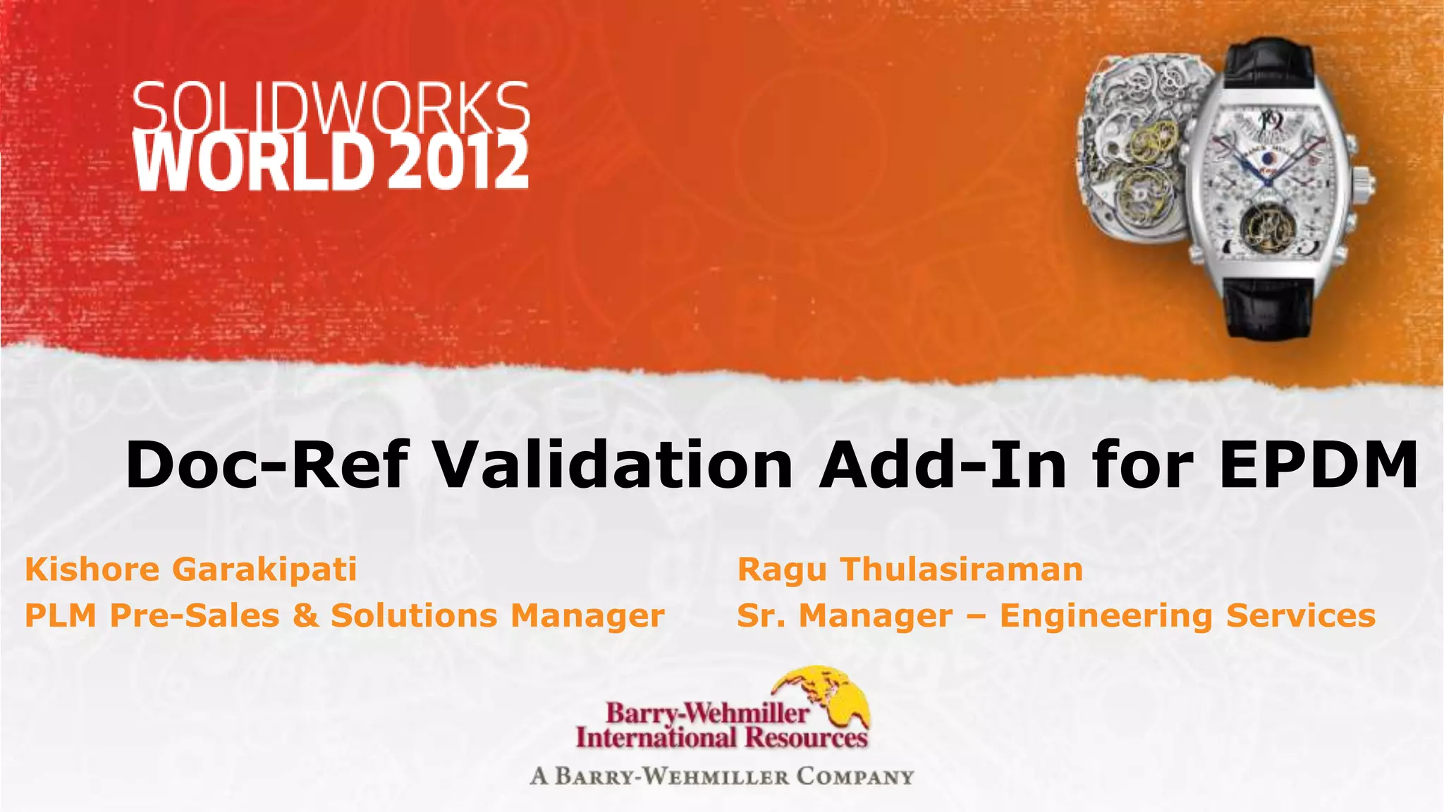 Workflow Automation in SolidWorks Enterprise PDM | PPT