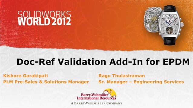 Workflow Automation in SolidWorks Enterprise PDM | PPSX