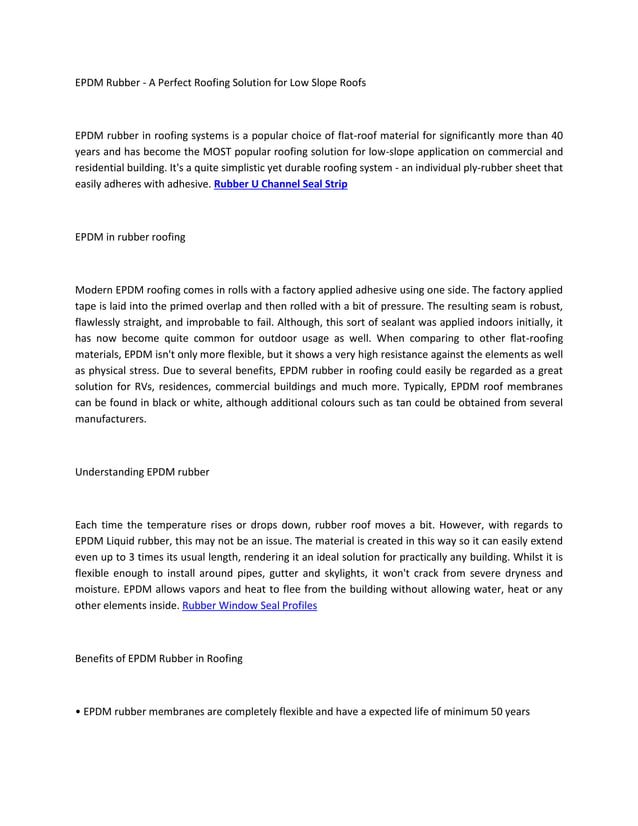 Epdm rubber Blog | PDF