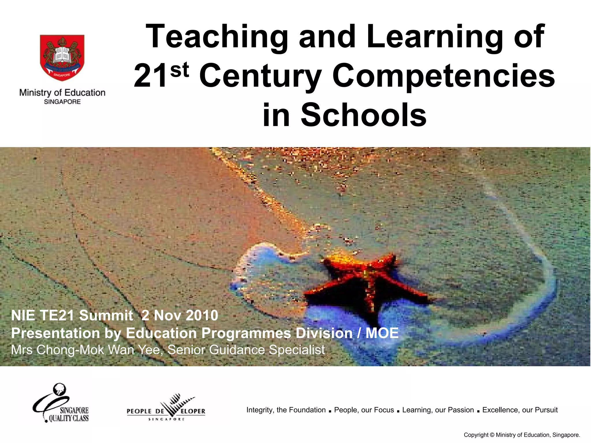 Teaching and Learning of 21st-century Competencies in Schools | PDF