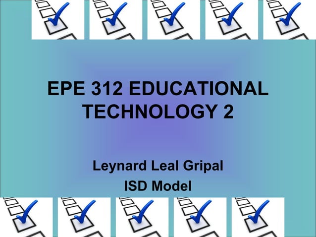 EPE 312 ISD Model | PPT | Education