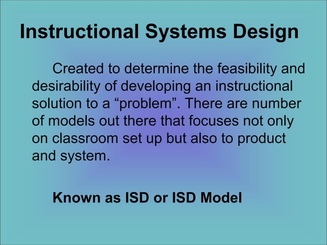 EPE 312 ISD Model | PPT | Education