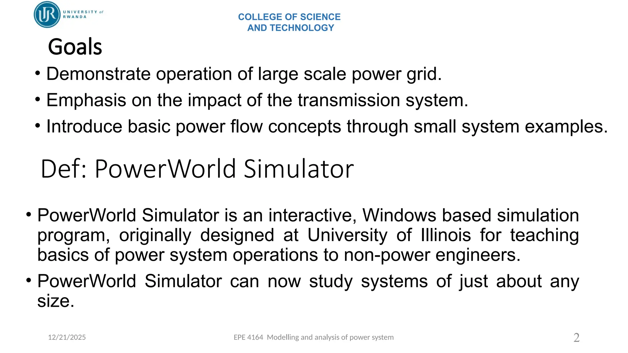 EPE 4164 Modelling and analysis of power system-power world simulator.pptx