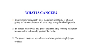 Epedemiology, etiology of cancer and occupational cancers | PPTX