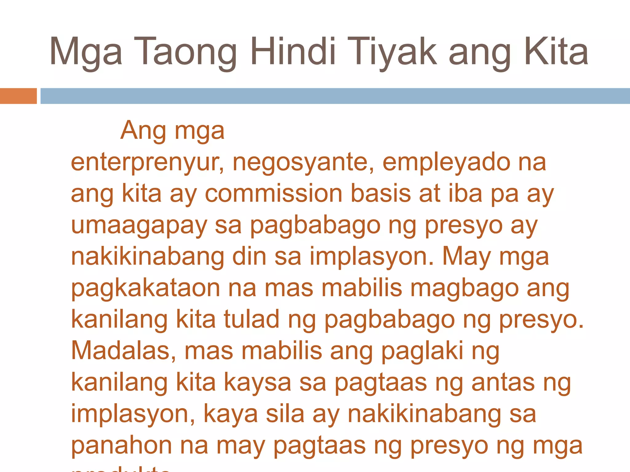 Epekto at solusyon ng implasyon pagobo | PPTX