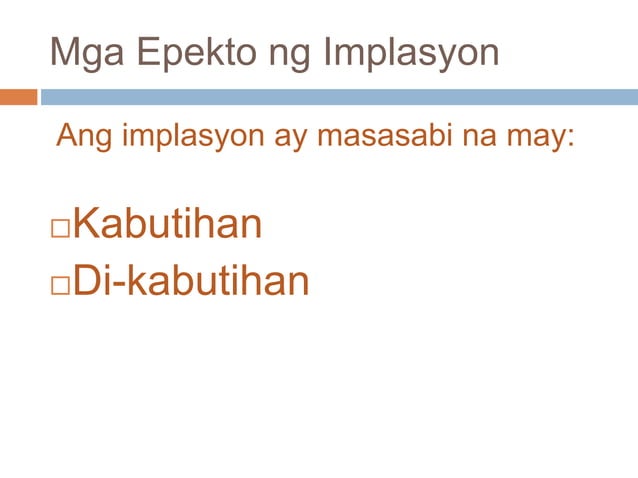 Epekto at solusyon ng implasyon pagobo | PPTX
