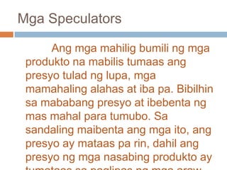 Epekto at solusyon ng implasyon pagobo | PPTX