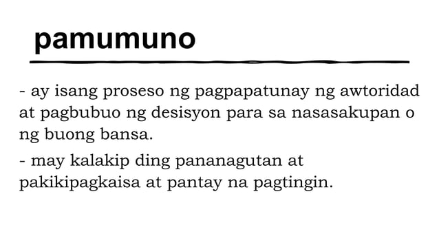 Epekto ng Mabuting Pamumuno | PPTX