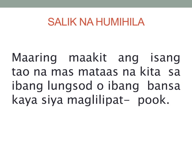 EPEKTO NG MIGRASYONG PANLOOB SA PILIPINAS.pptx | Economy | Business and ...