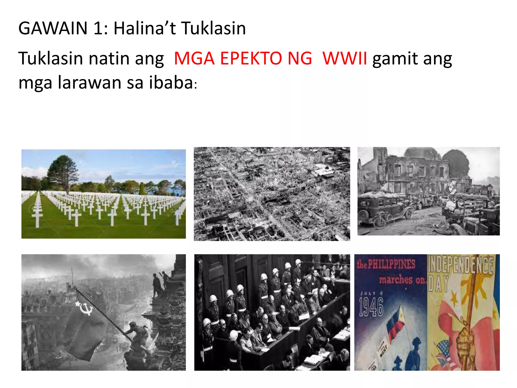 Epekto ng WWII: Pagkasugat at Pagkamatay ng Maraming Tao COT-RPMS ...
