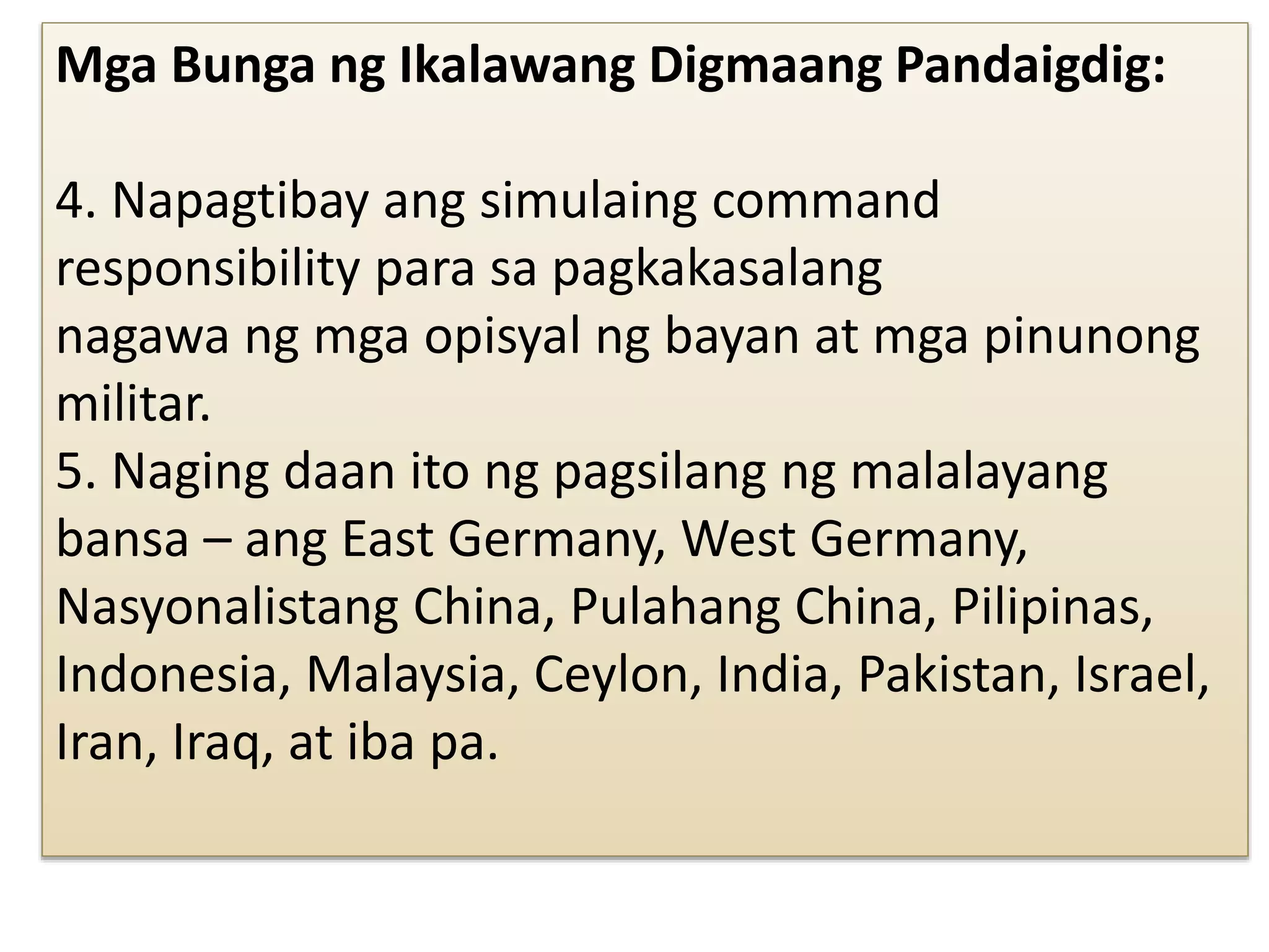 Epekto ng WWII: Pagkasugat at Pagkamatay ng Maraming Tao COT-RPMS ...