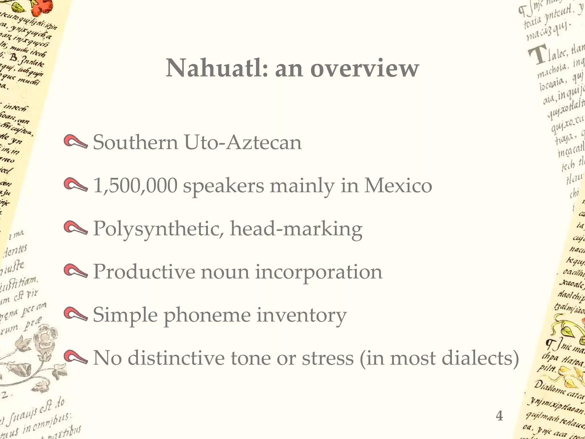“Epenthetic vowels” in Nahuatl: Are they really epenthetic? | PDF