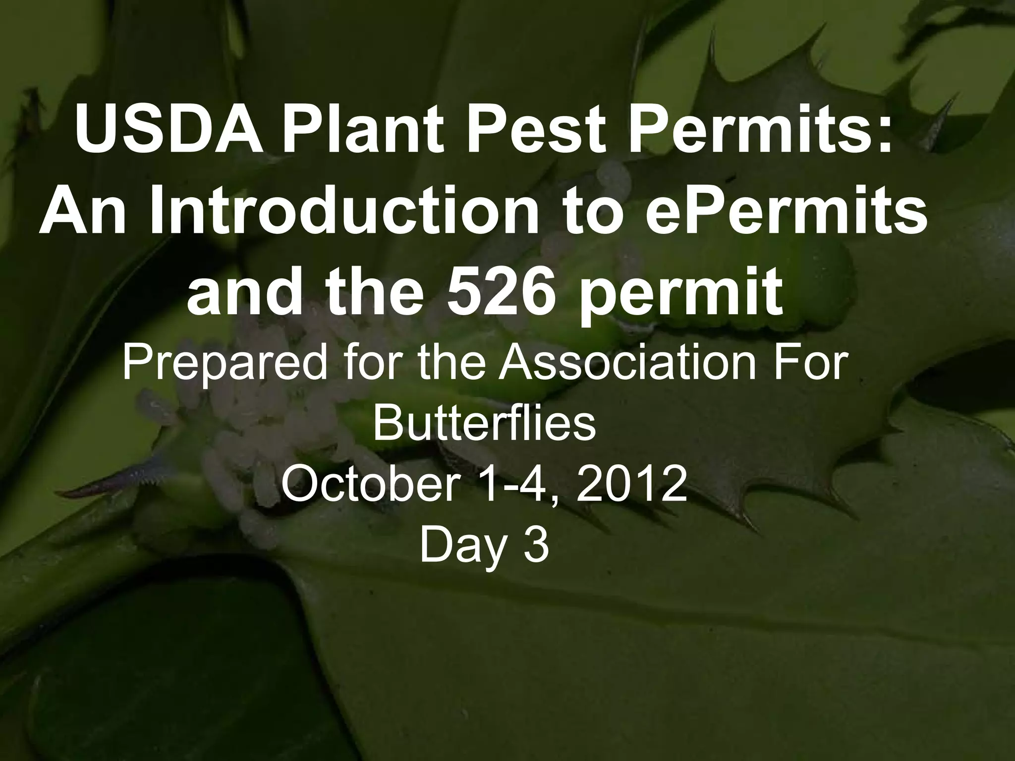 USDA ePermits - Part Three | PPT