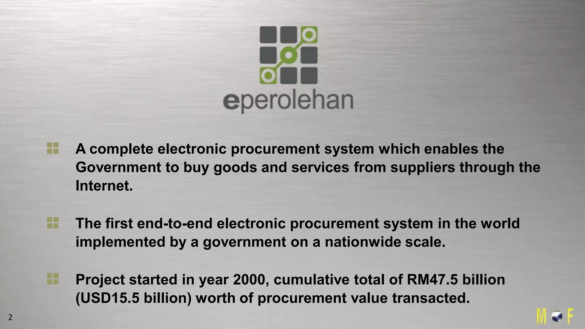 ePerolehan Overview Presentation | PPTX
