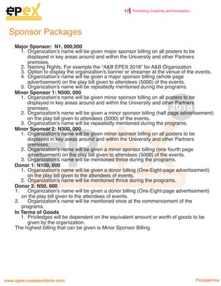 ENGINEERING PROJECTS EXHIBITION 2018 PROSPECTUS | PDF