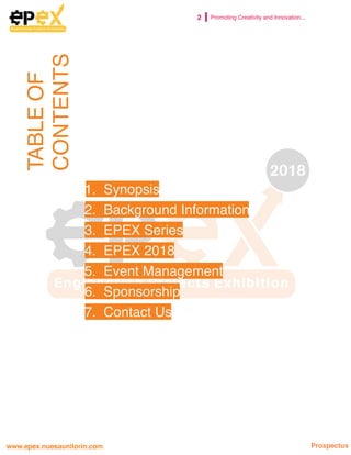 ENGINEERING PROJECTS EXHIBITION 2018 PROSPECTUS | PDF
