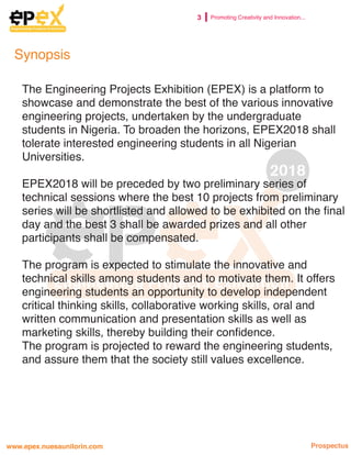 ENGINEERING PROJECTS EXHIBITION 2018 PROSPECTUS | PDF