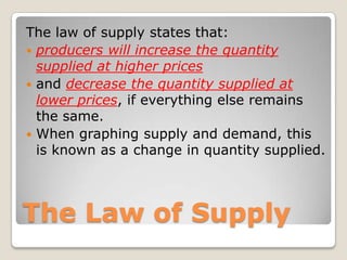 Epf3a laws of supply and demand | PPT