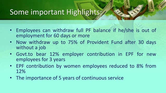 epf act ppt.pdf | Government Support and Welfare | Financial Assistance