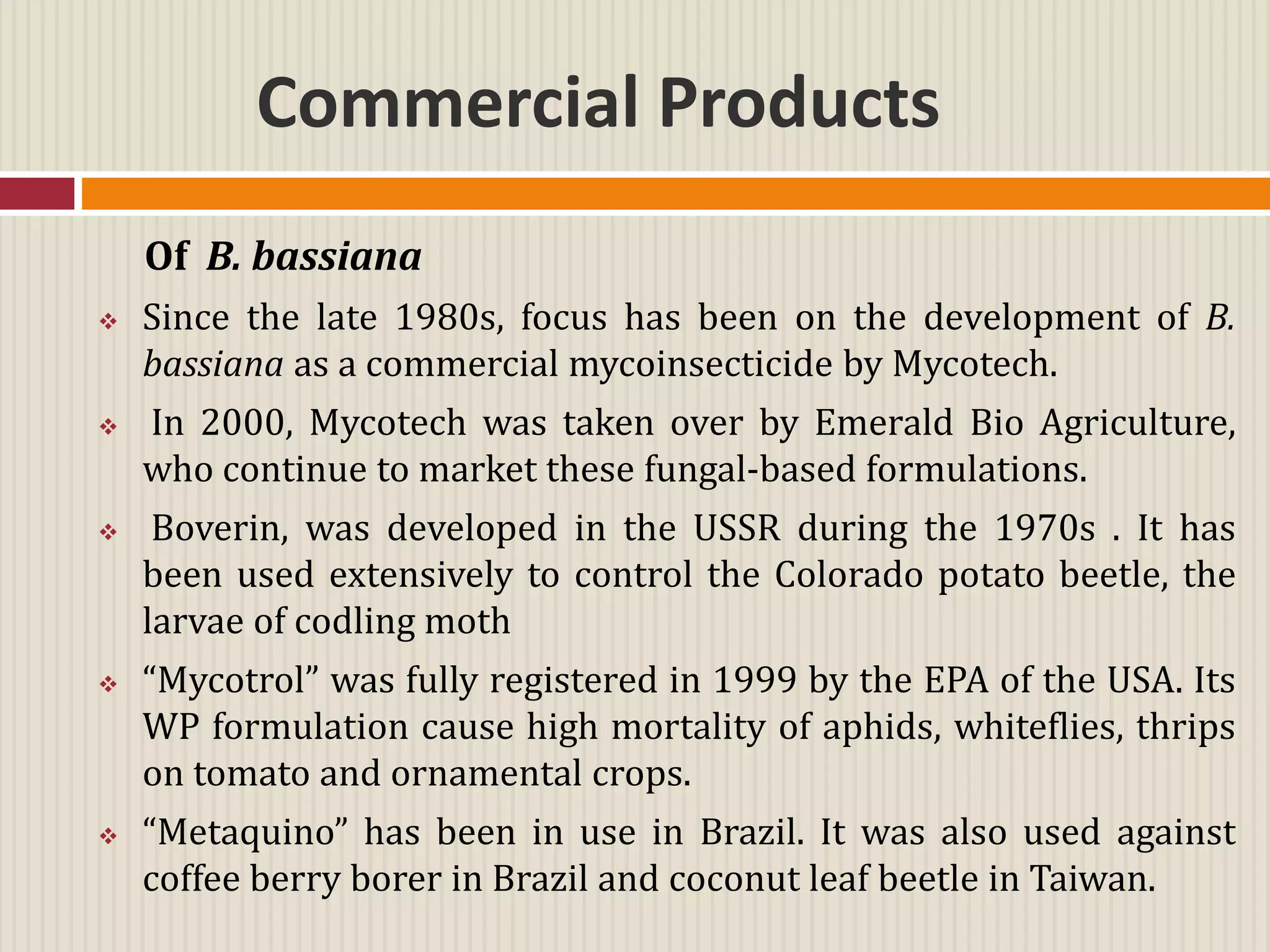Entomo-pathogenic Fungi | PPT