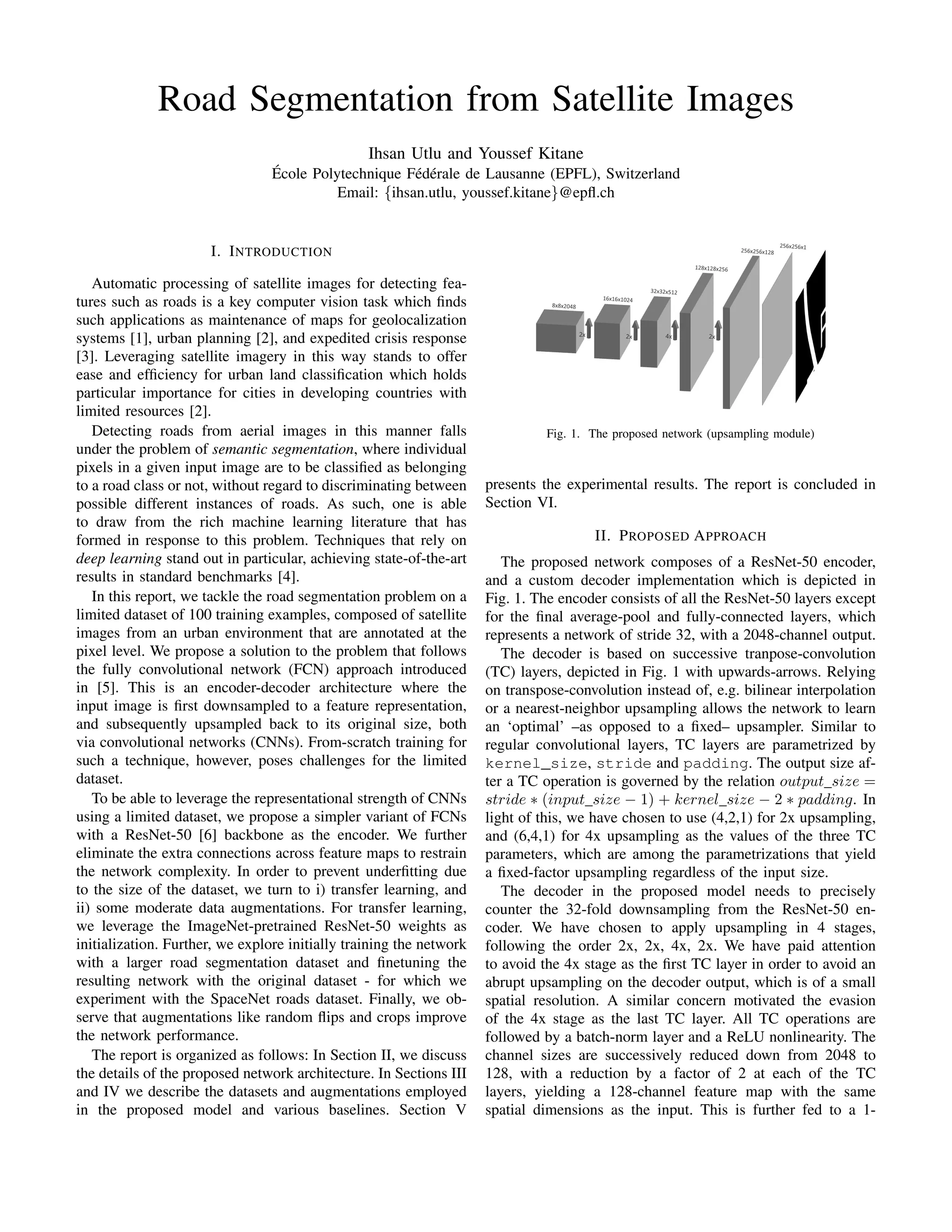 Road Segmentation from satellites images | PDF