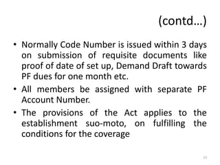 EPF & MPF act 1952 | PPTX