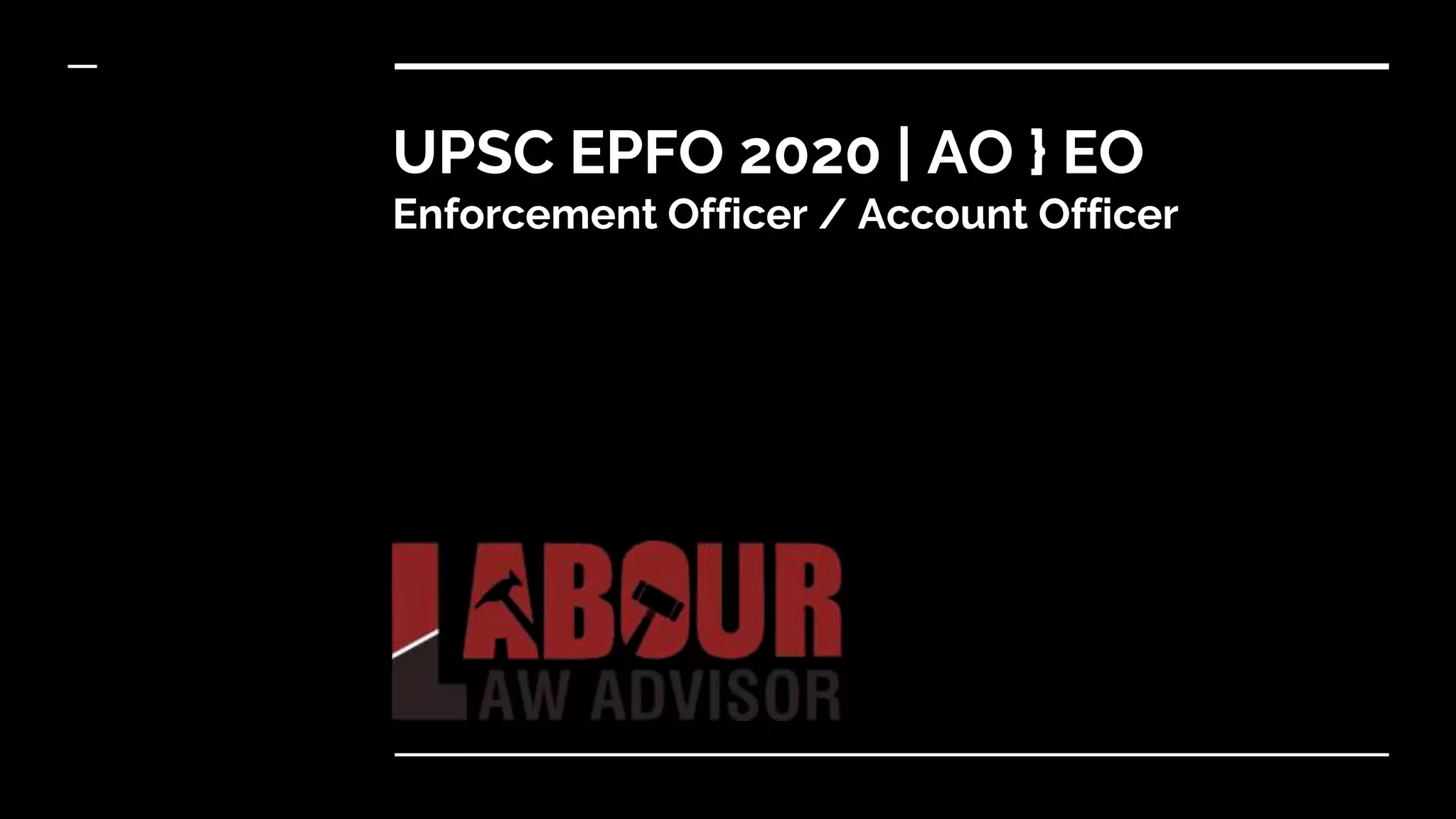 UPSC EPFO RECRUITMENT EXAM 2020 | PPTX