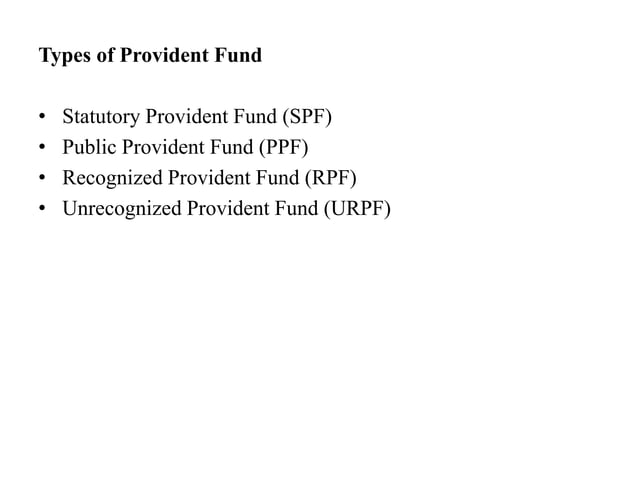 Employee provident fund | PPT