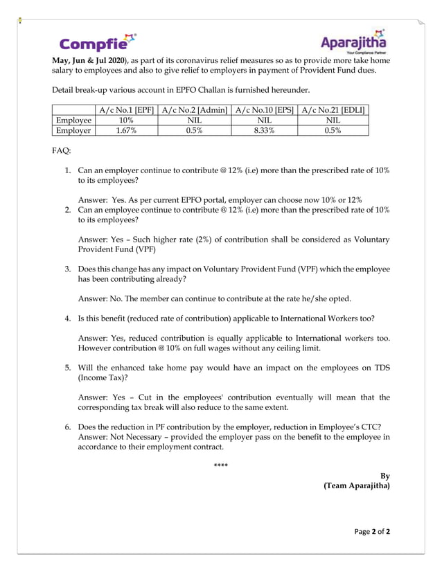 What reduced EPF Contribution means to Employee & Employer – Lets Talk ...