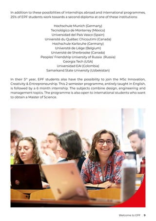 EPF Welcome Guide - EPF France Engineering University | PDF