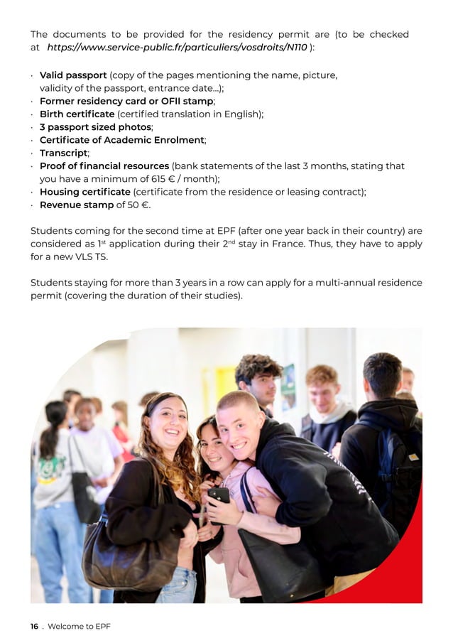 EPF Welcome Guide - EPF France Engineering University | PDF