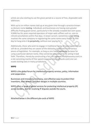 Epgp 030 samir singh-cyber squatting | PDF | Free Download