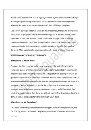Epgp 030 samir singh-cyber squatting | PDF