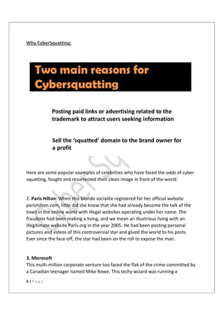 Epgp 030 samir singh-cyber squatting | PDF