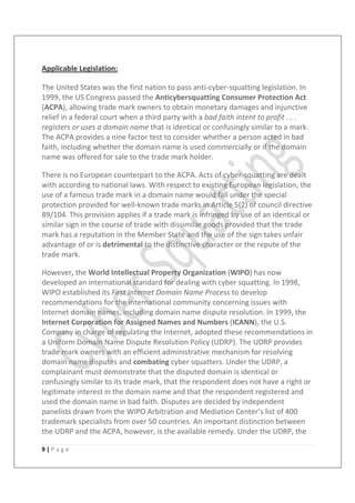 Epgp 030 samir singh-cyber squatting | PDF
