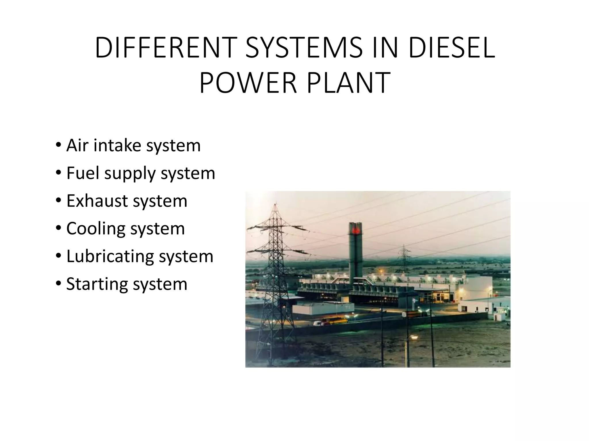 Diesel engine power plant | PPTX