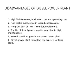 Diesel engine power plant | PPTX