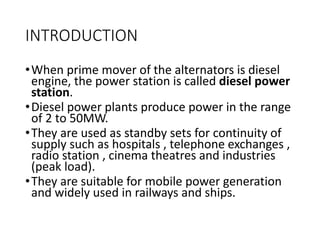 Diesel engine power plant | PPTX